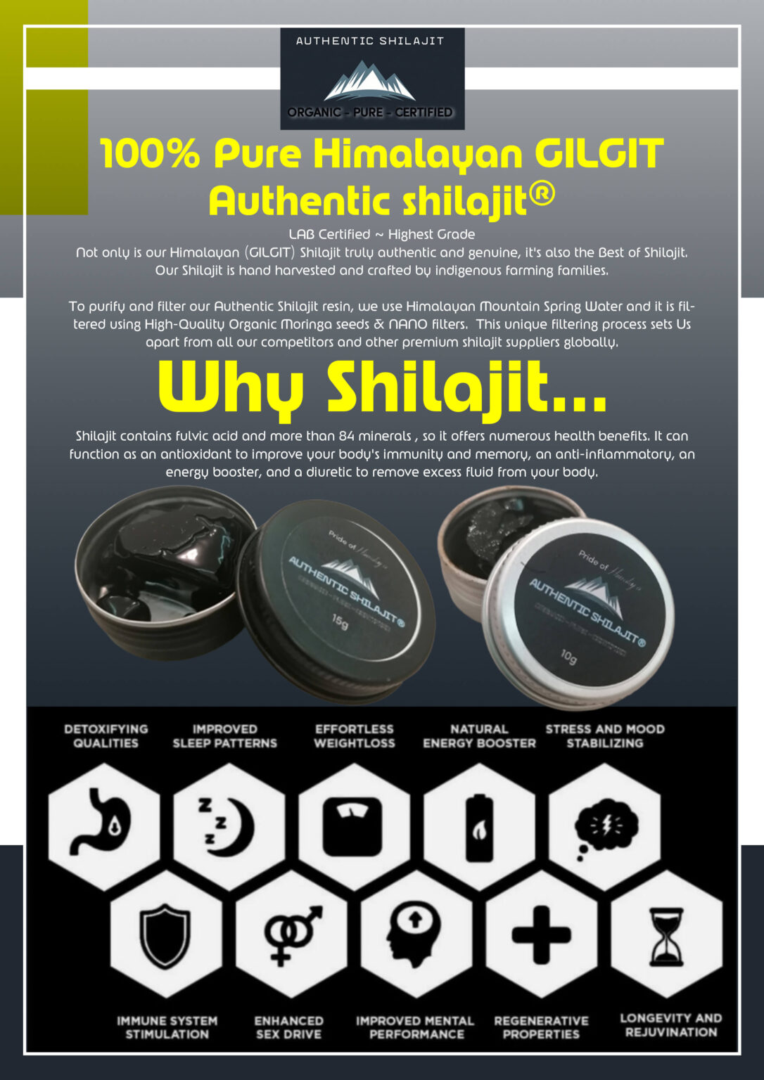 Authentic Shilajit – Premium – Pure – Certified Shilajit