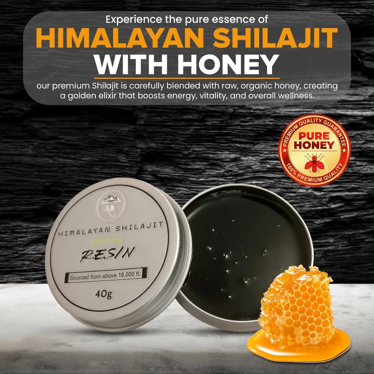 Pure Shilajit with Honey | Authentic Shilajit UK